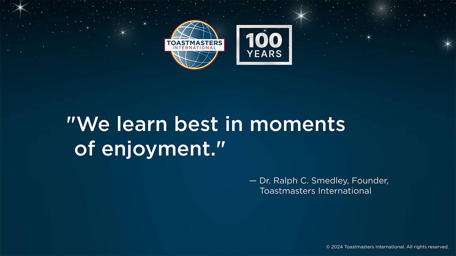 Toastmasters Turns 100! - Oakville - Glen Abbey Toastmasters